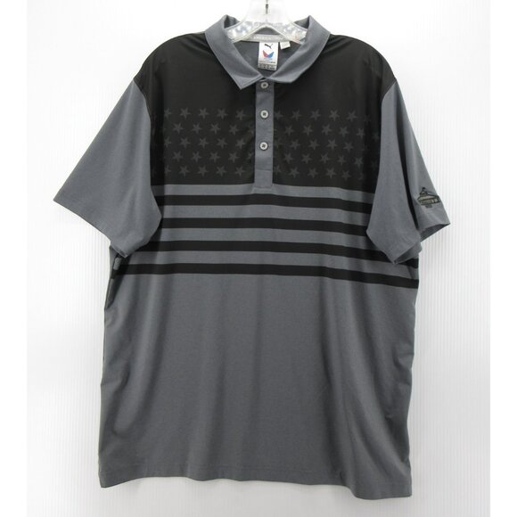 Puma | Shirts | Puma Volition America Polo Shirt Large Golf Usa Flag ...